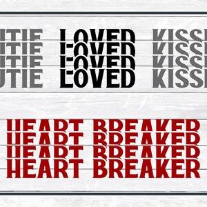 Valentine Stacked Word Bundle, SVG Cut Files for Crafters - Etsy