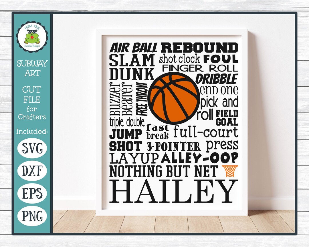 Basketball Subway Art SVG Cut File for Crafters PNG - Etsy