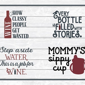 Wine Design Bundle, SVG Cut Files for Crafters - Etsy