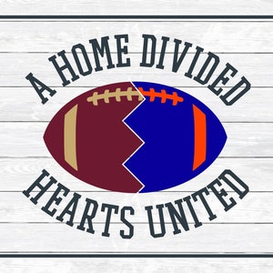 A House Divided Hearts United - Football SVG Cut File for Crafters - Etsy