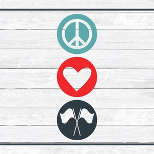 Peace Love Color Guard SVG Cut File for Crafters - Etsy
