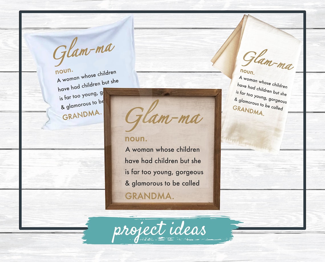 Definition of Glam-ma SVG Cut File for Crafters Grandma - Etsy