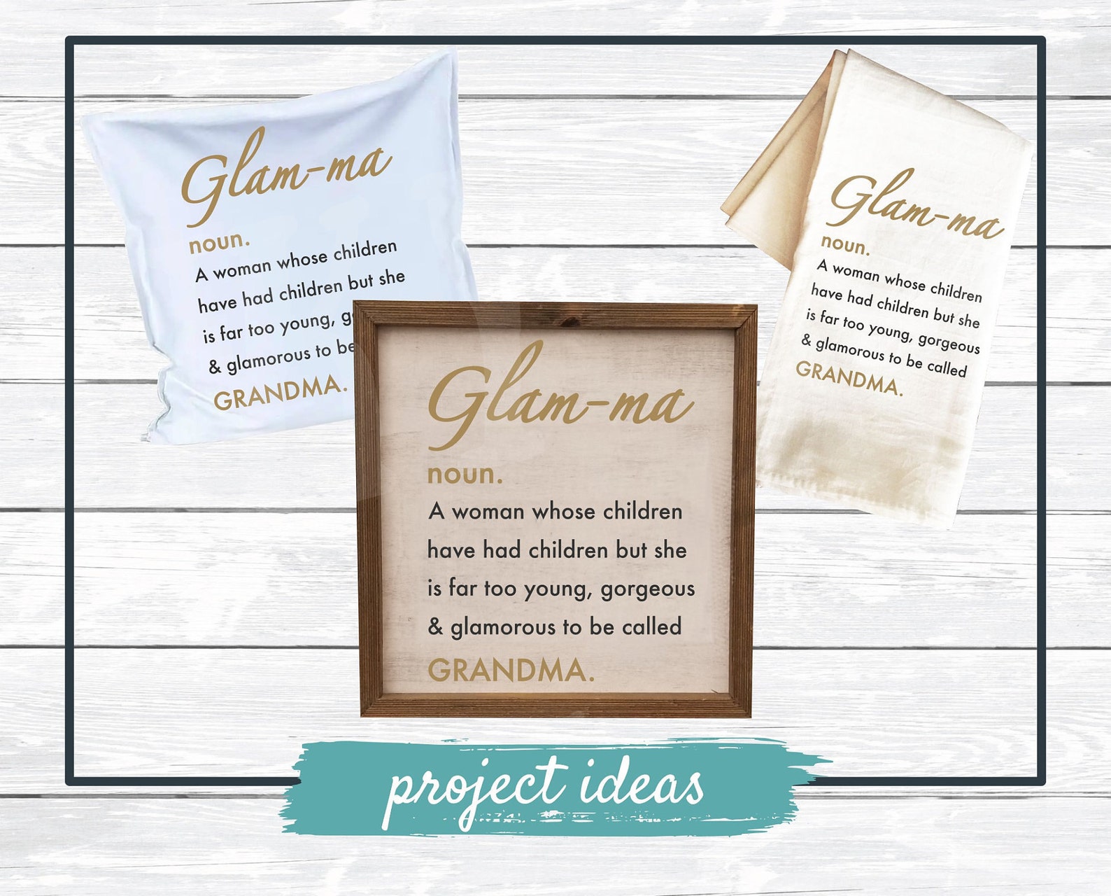 Definition of Glam-ma SVG Cut File for Crafters Grandma - Etsy