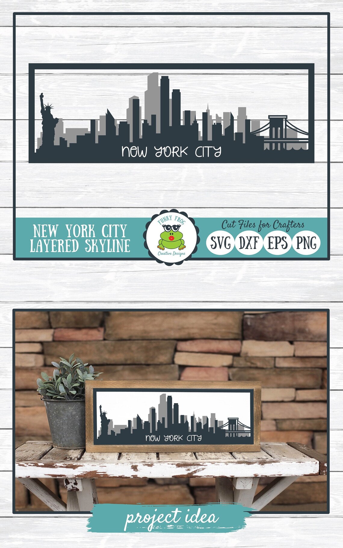 New York City Layered Skyline SVG Cut File for Crafters - Etsy