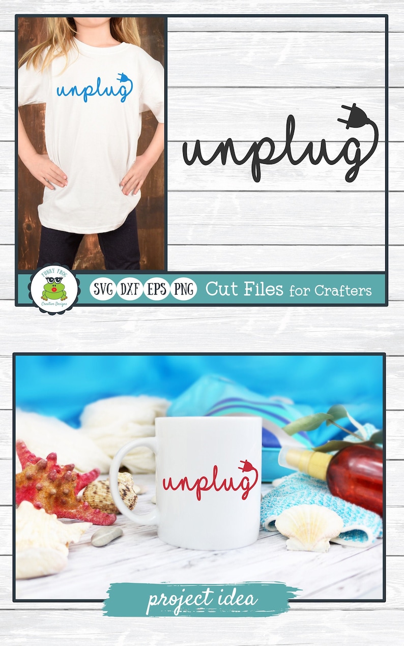 Unplug SVG Cut File for Crafters - Etsy