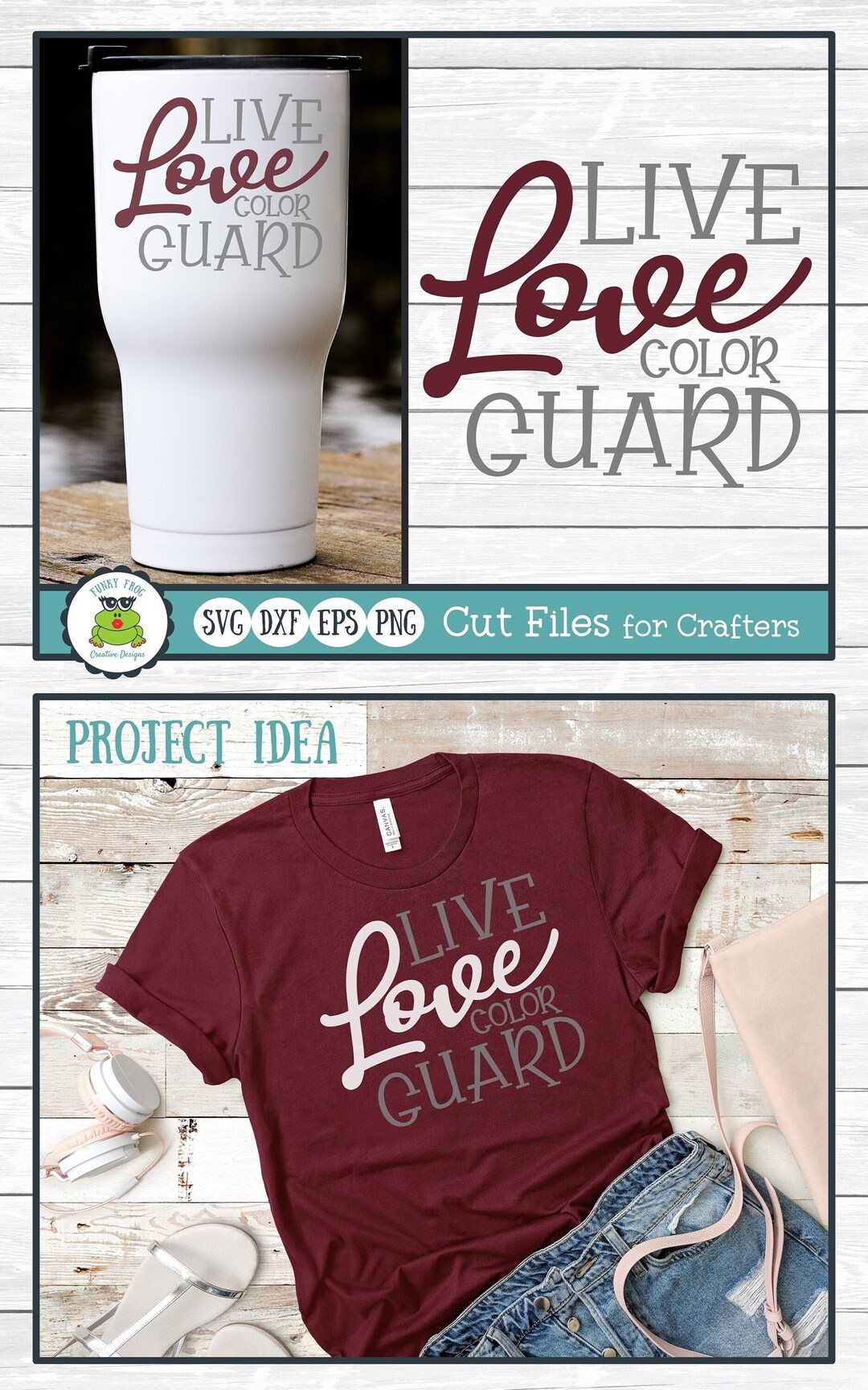 Live Love Color Guard, SVG Cut File for Crafters - Etsy