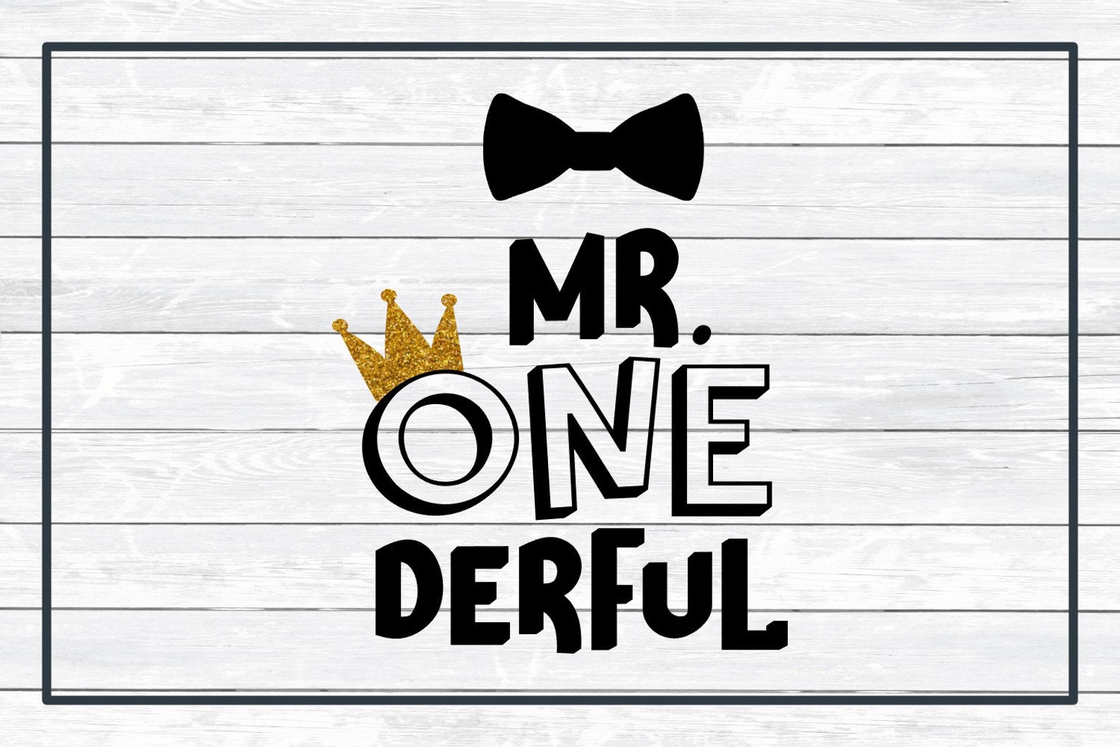 Mr. One Derful First Birthday SVG Cut File | Etsy