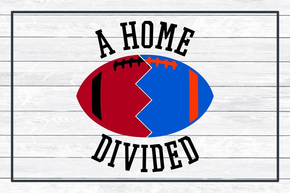 A Home Divided - Football SVG Cut File - Etsy