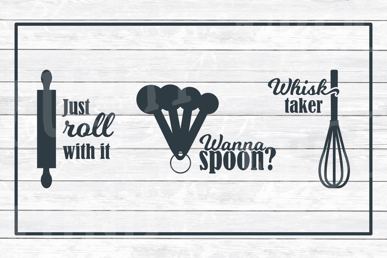 Kitchen Art Design Bundle 2 Pun SVG Cut Files for Crafters | Etsy