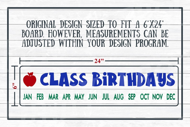 Class Birthdays, Classroom Birthdays SVG Cut File for Crafters - Etsy
