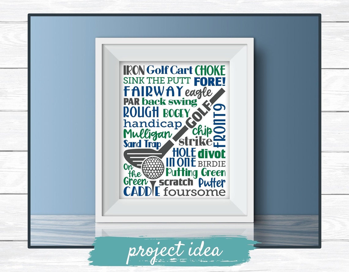 Golf Subway Art SVG Cut File for Crafters PNG Printable Wall - Etsy