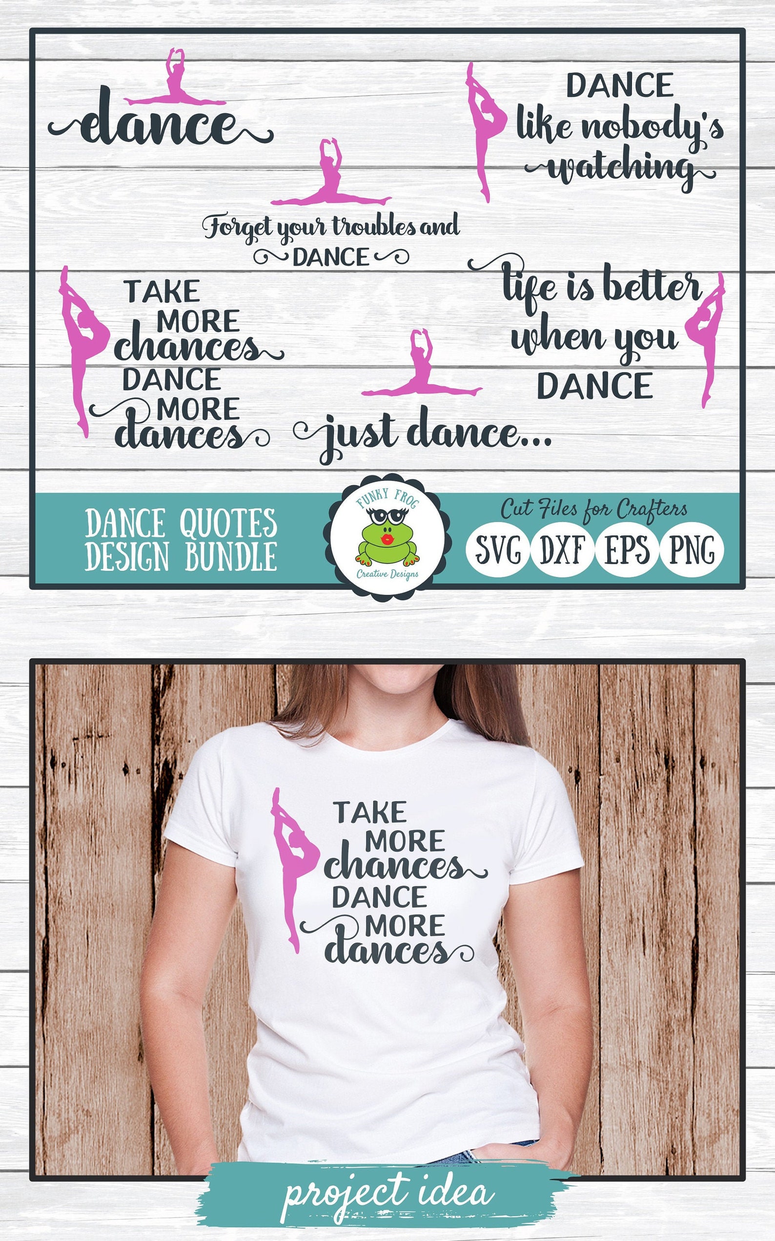Dance Quotes Design Bundle SVG Cut Files for Crafters | Etsy