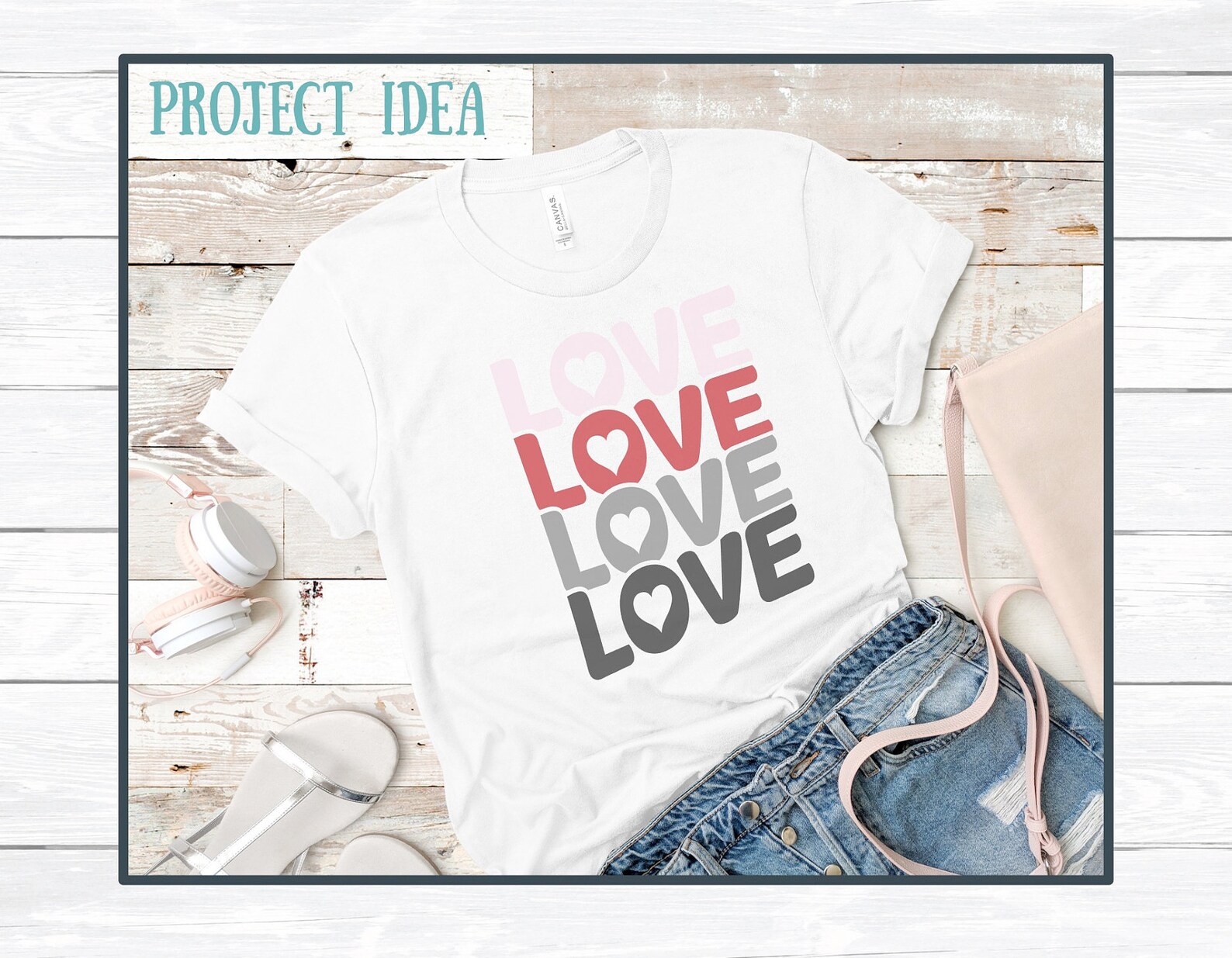 Stacked Love Valentine SVG Cut File for Crafters - Etsy