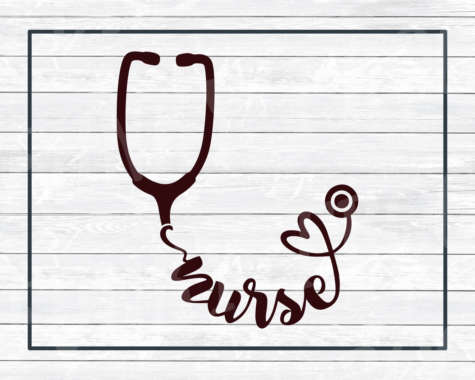 Nurse Stethoscope SVG Cut File for Crafters | Etsy