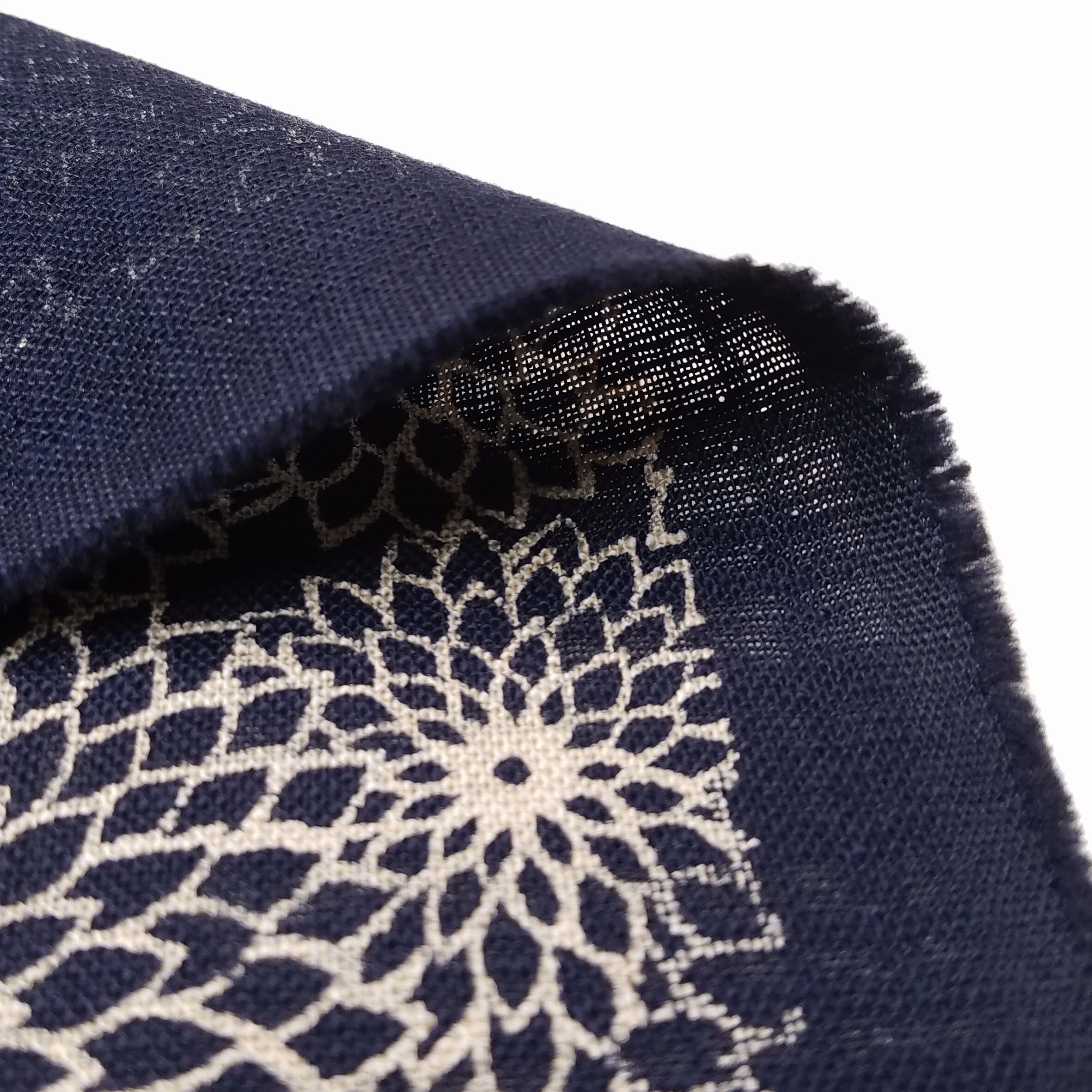 New, Quilt Gate cotton canvas fabric - Hyakka Ryoran Indigo II Kiku ...