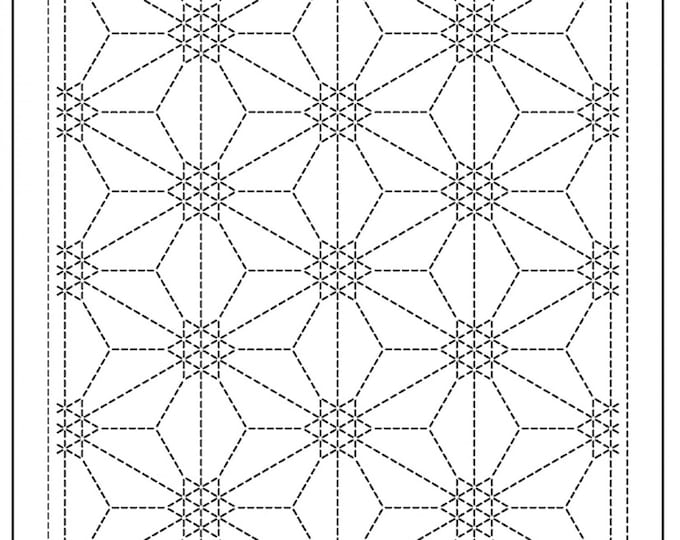 NEW QH Textiles Sashiko Pre-printed Wash-away Pattern Sampler - "crane ...