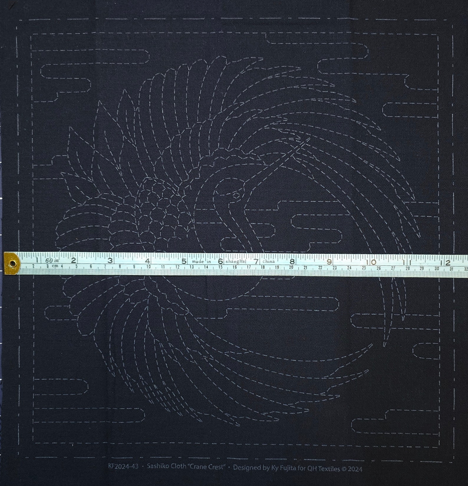 NEW QH Textiles Sashiko Pre-printed Wash-away Pattern Sampler - "crane ...