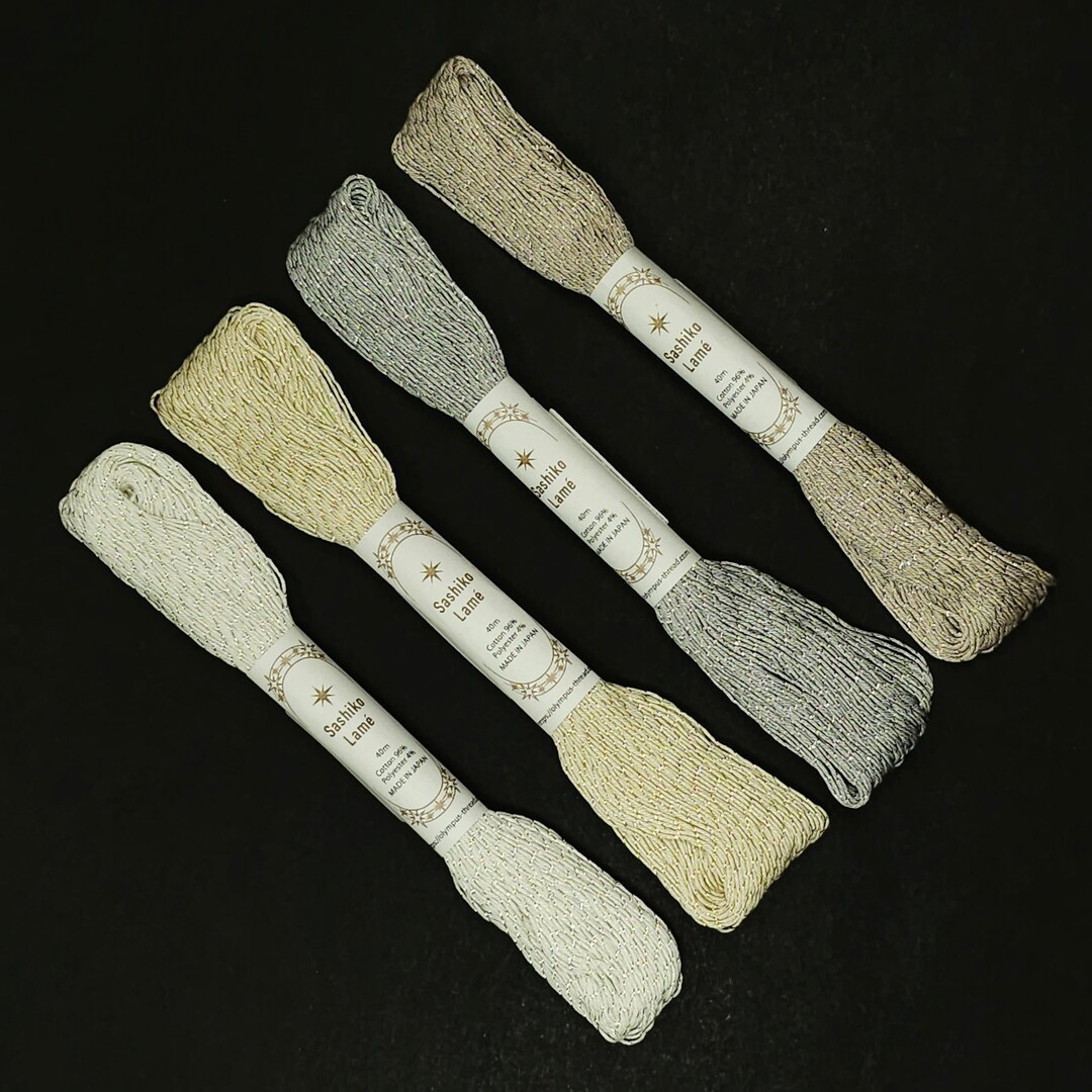 New Olympus Lame Sashiko Threads - 40 Meter Skeins - Neutral Hues - Etsy