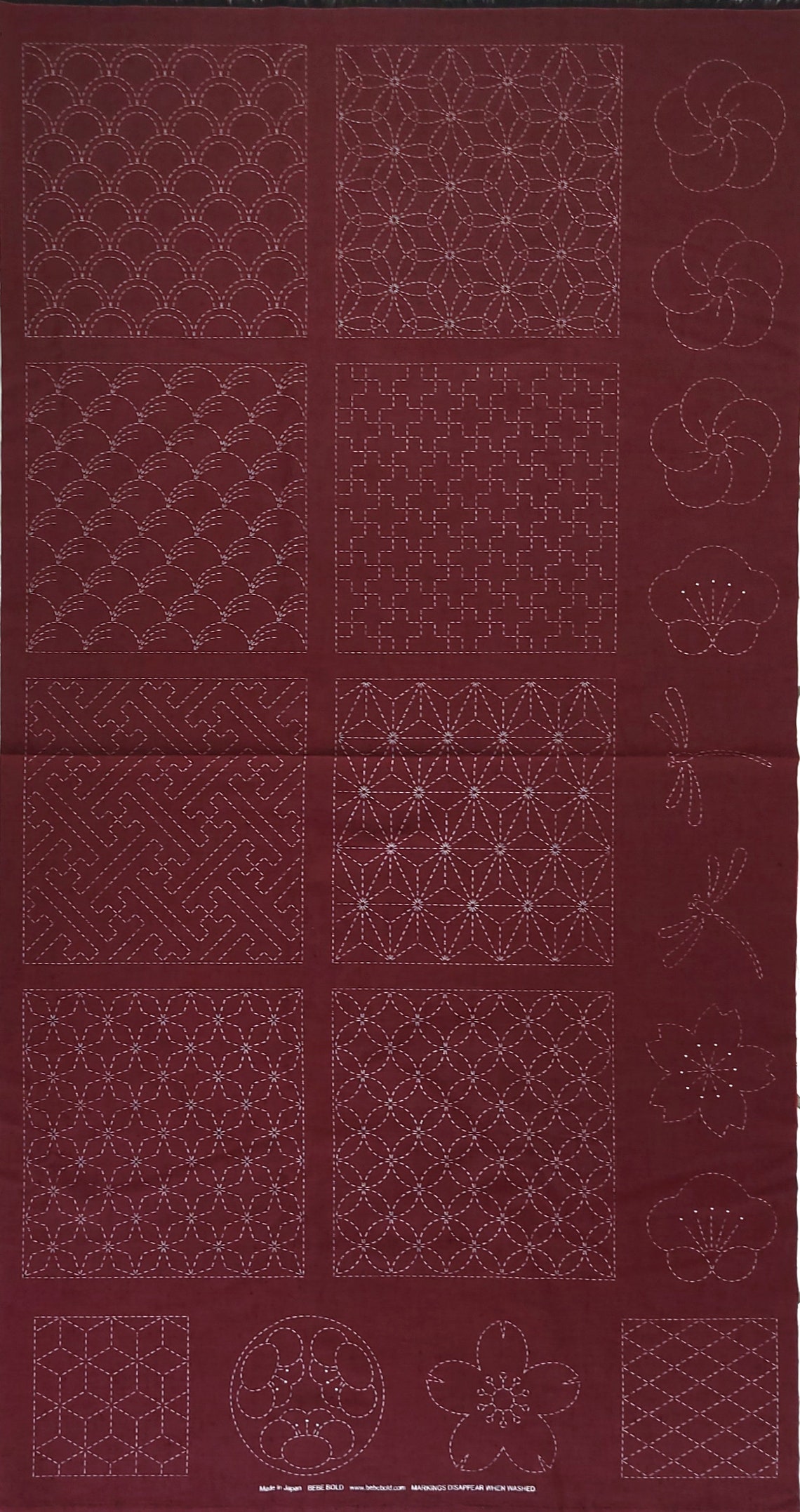 Bebe Bold Sashiko Pre-printed Wash-away Panel Traditonal - Etsy