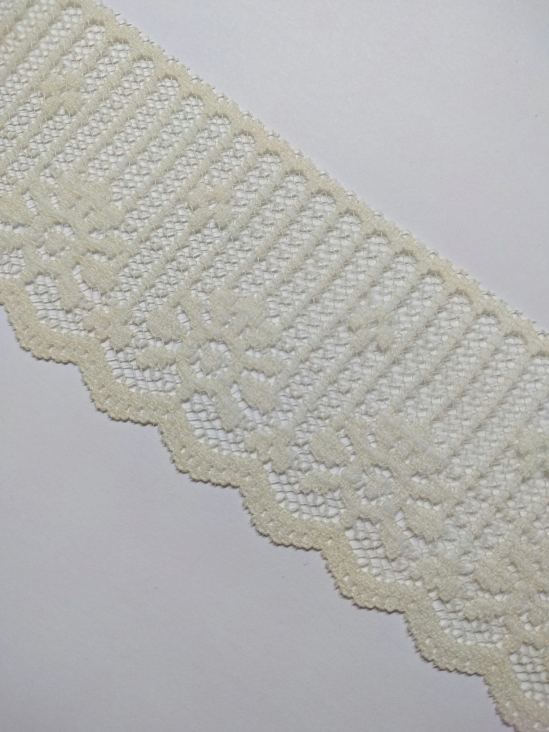 Vintage, 2 inch, off-white - ivory color lace trim- by the yard