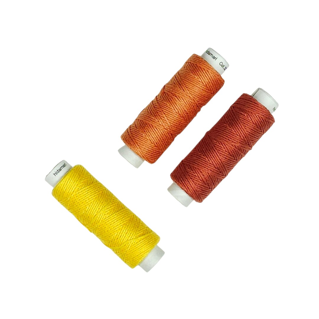 NEW COLORS! Lecien Cosmo Hidamari Sashiko Thread - Yellow, Orange and ...