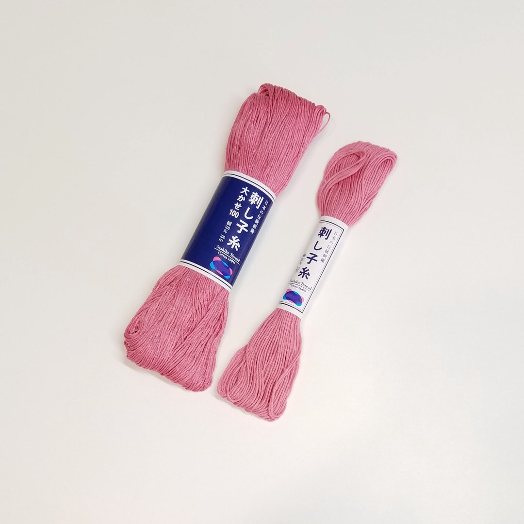 Sashiko Thread - Rose Pink Color #13/110 - 20 or 100 Meter Skein - Etsy
