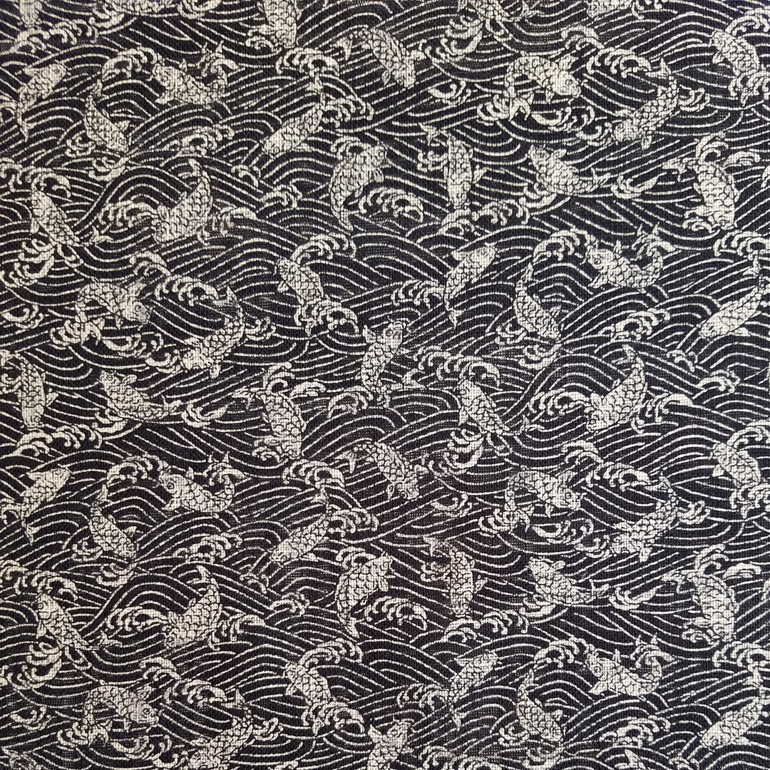 Discontinued Sevenberry Japan Nara Homespun Cotton Canvas Fabric Wave ...