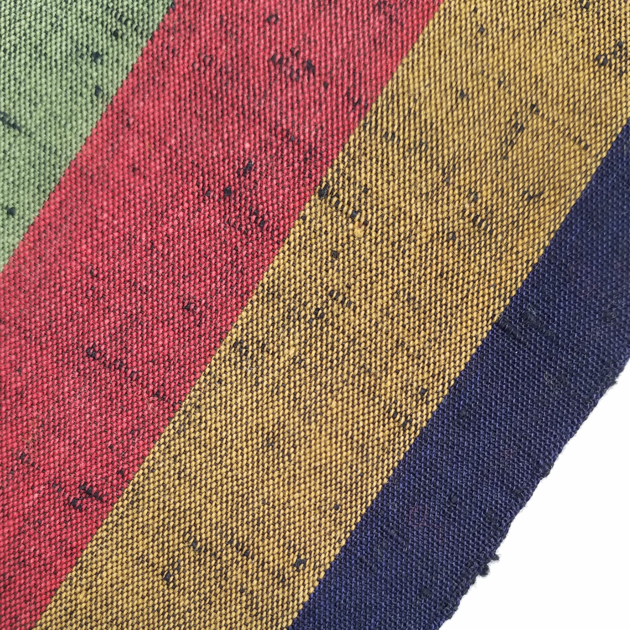 Vintage shima striped cotton tsumugi kimono fabric - by the yard