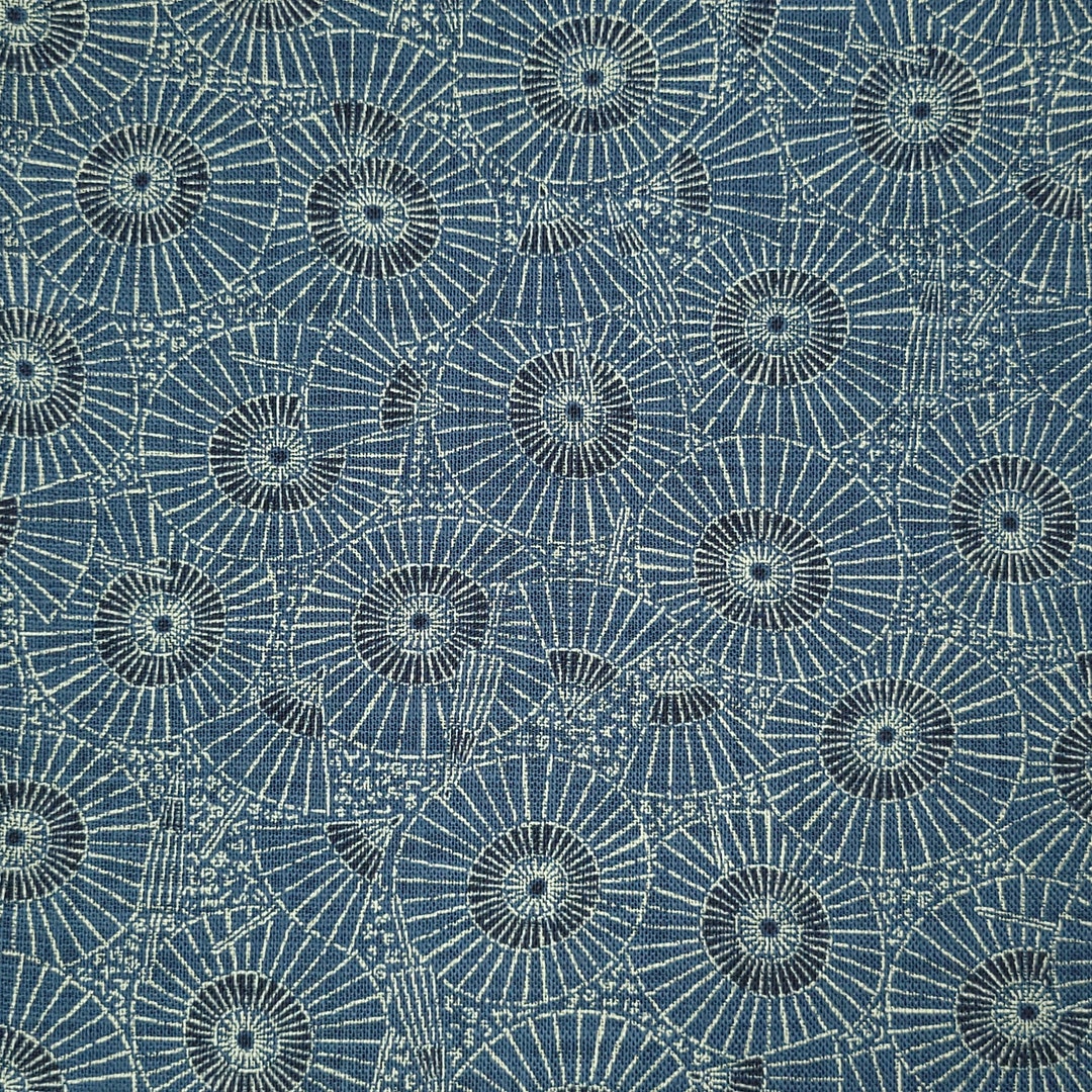New Sevenberry Japan Nara Homespun Cotton Canvas Fabric - Dusty Blue ...