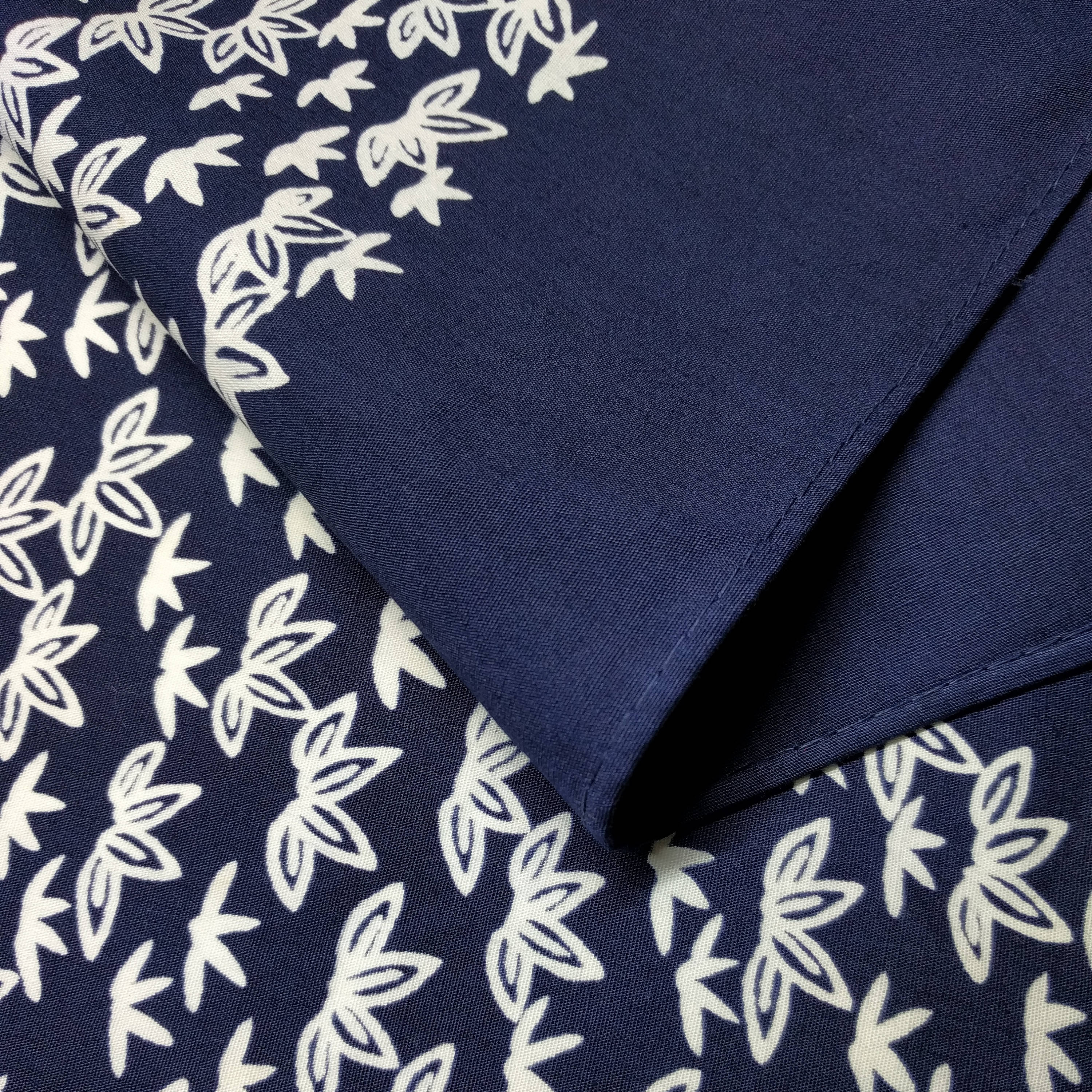 Large Japanese cotton furoshiki cloth - dark navy blue indigo with ...