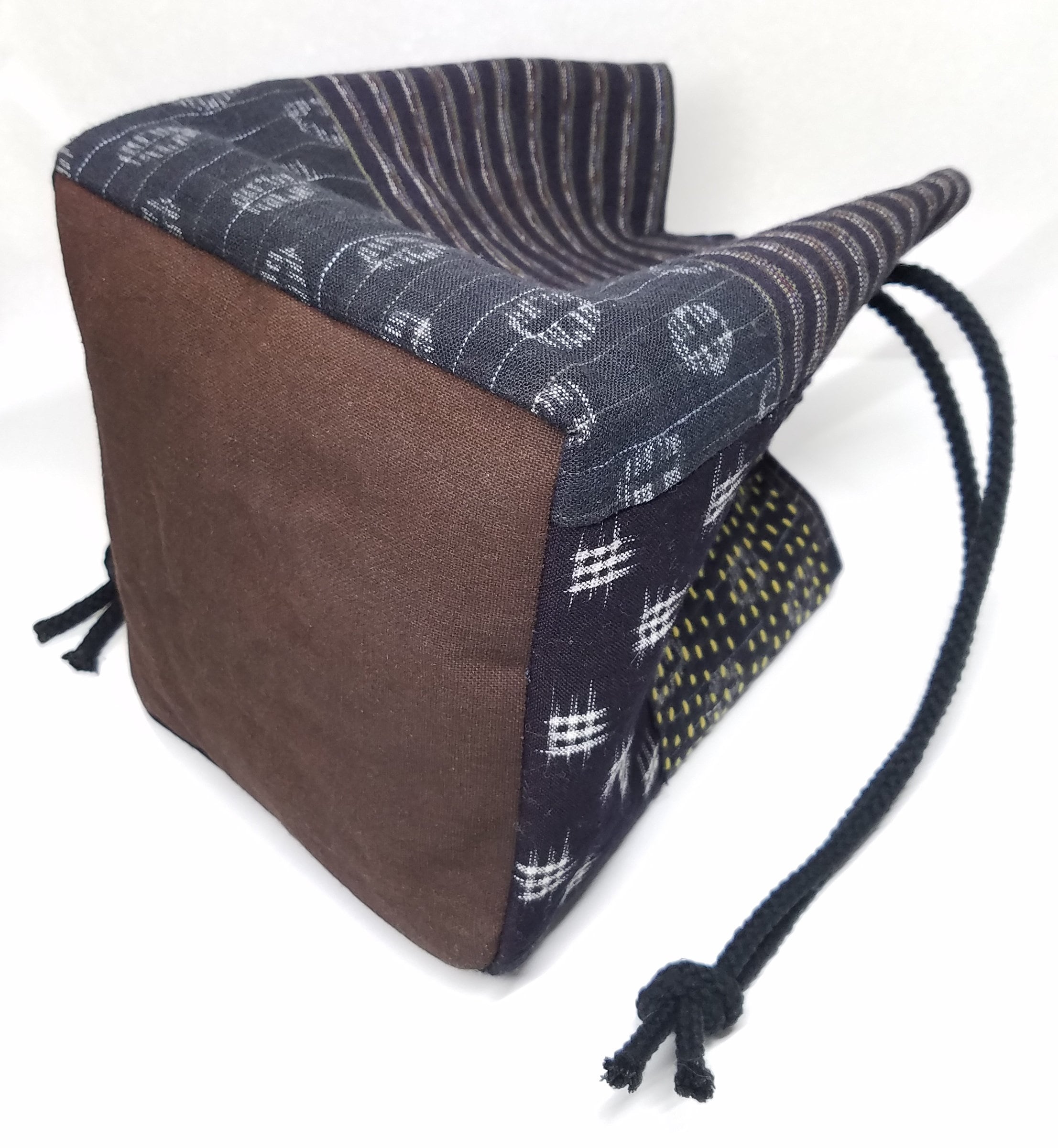 Komebukuro patchwork boro pouch featuring vintage Japanese Komebukuro patchwork boro pouch featuring vintage Japanese