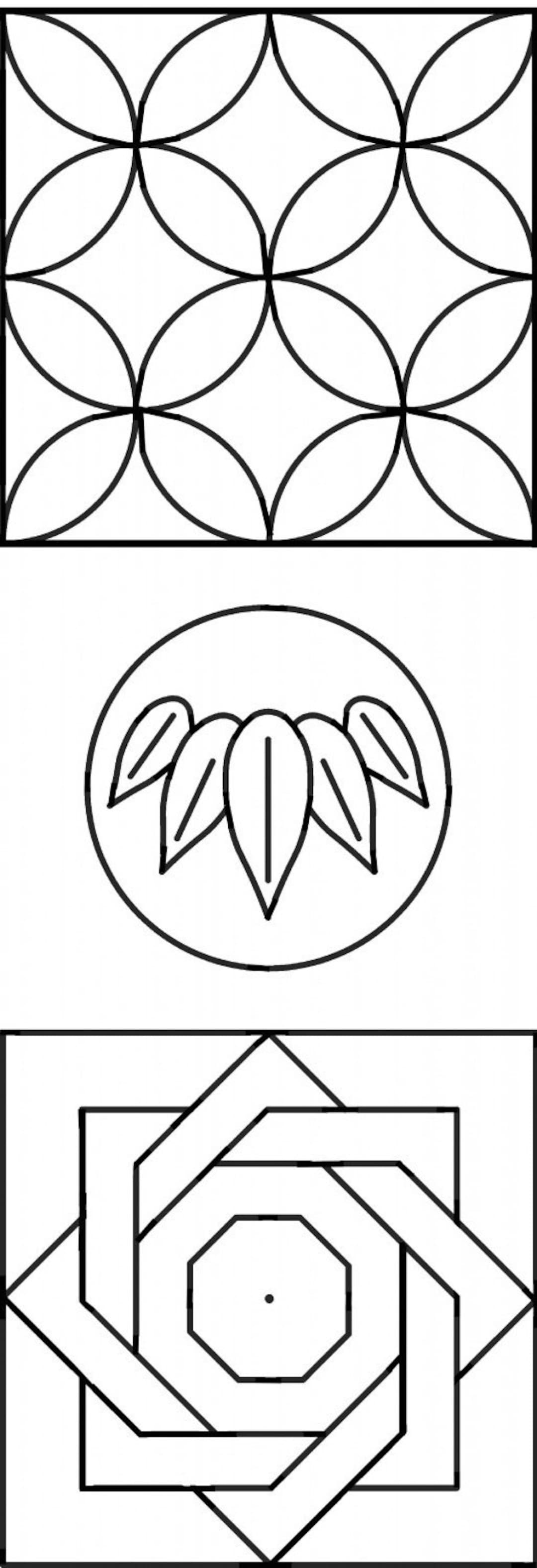 Quilting Creations "mini Sashiko Shippo, Bamboo Crest & Swirling ...