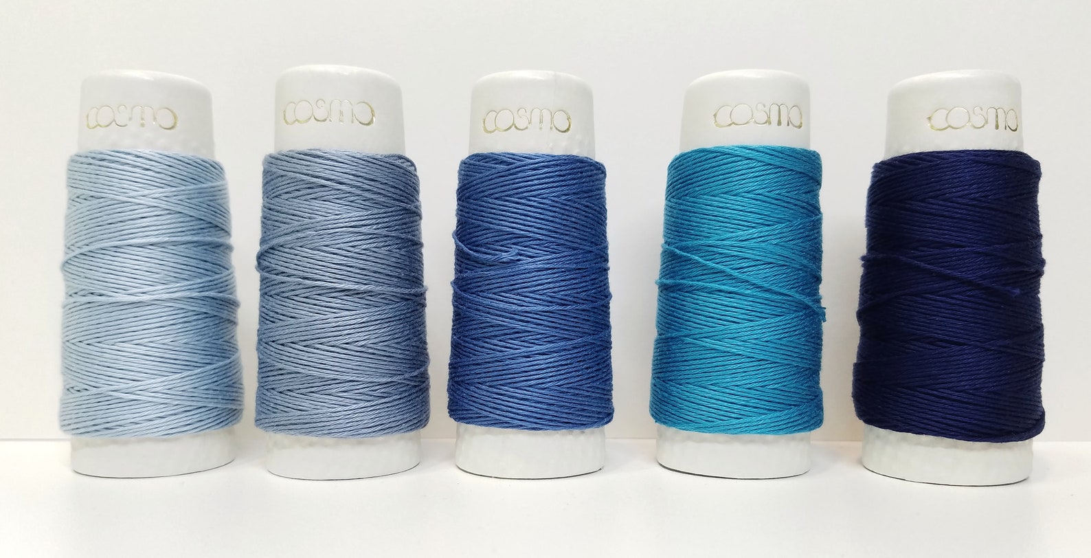 Lecien Cosmo Hidamari Sashiko Thread - Blue Toned Solid Colors - 30 ...