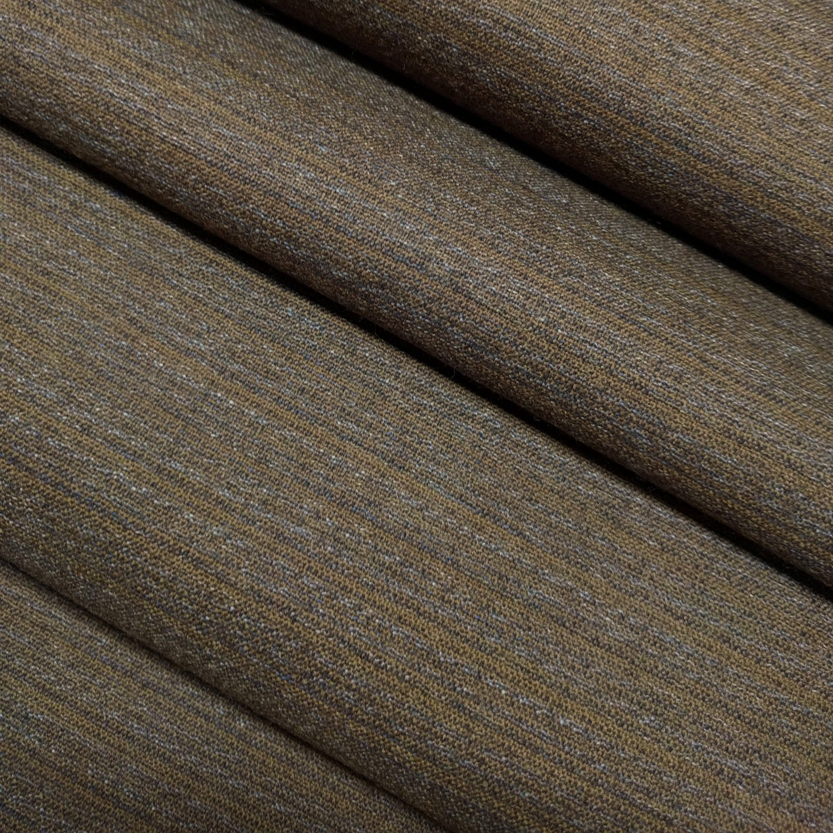 Vintage, dark brown striped, wool kimono fabric with dark blue lining ...