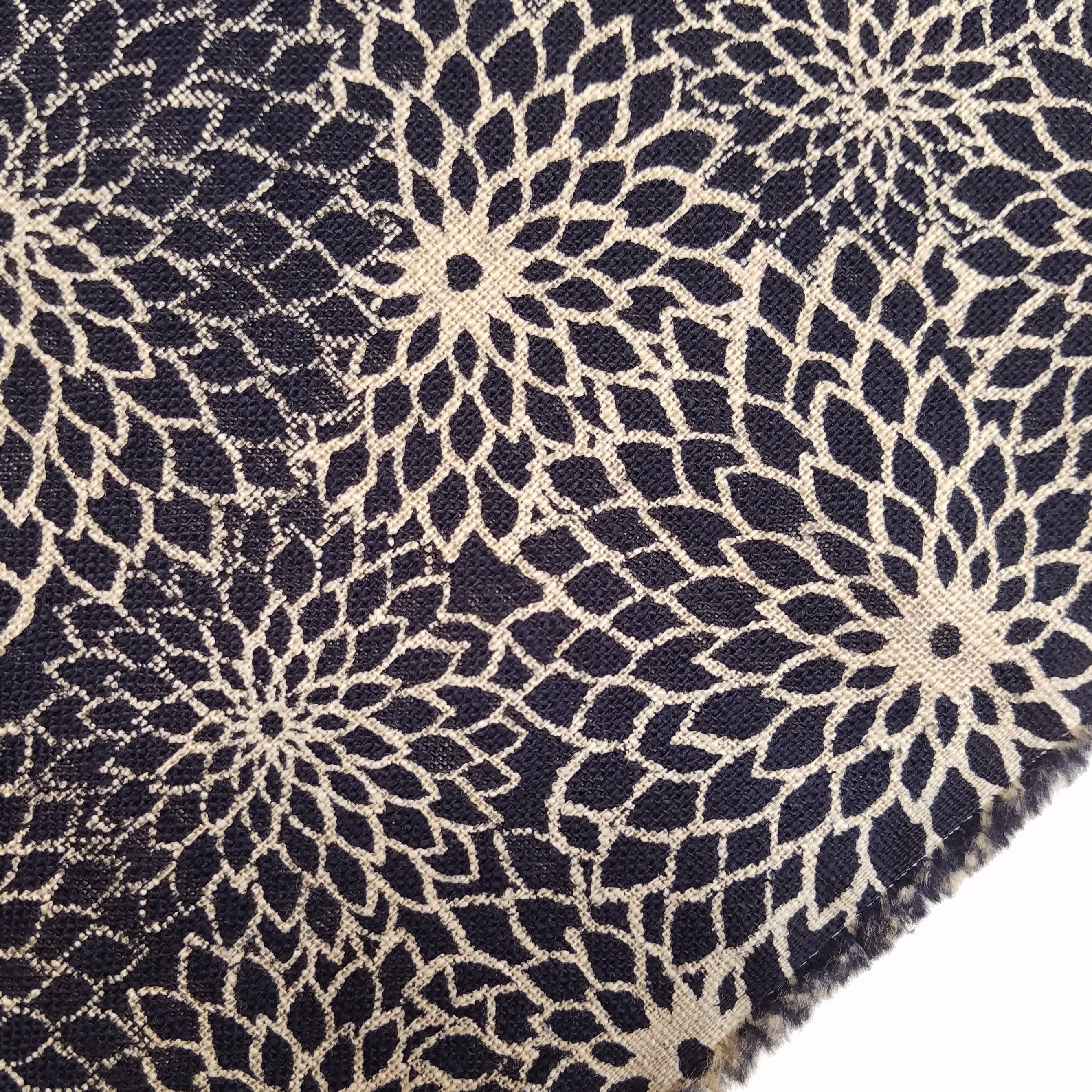 New, Quilt Gate cotton canvas fabric - Hyakka Ryoran Indigo II Kiku ...