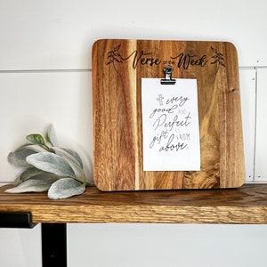 Wooden Verse of the Week Clipboard Wood Bible Verse Wall Hanging ...