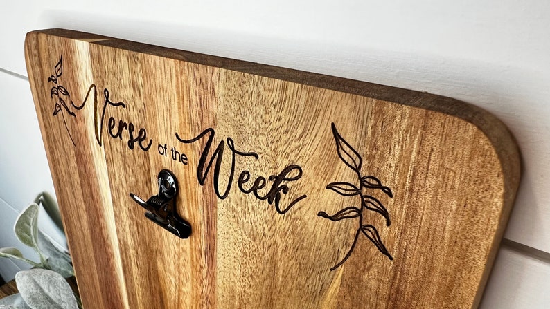 Wooden Verse of the Week Clipboard Wood Bible Verse Wall - Etsy