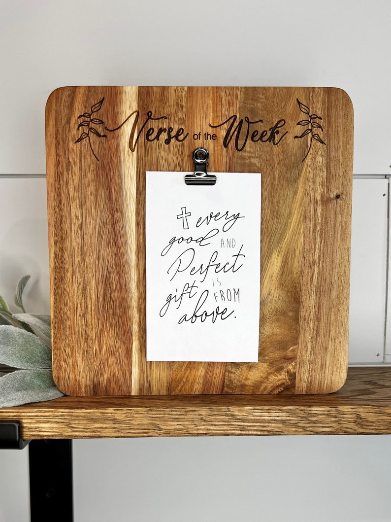 Wooden Verse of the Week Clipboard Wood Bible Verse Wall - Etsy