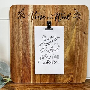Wooden Verse of the Week Clipboard Wood Bible Verse Wall Hanging ...