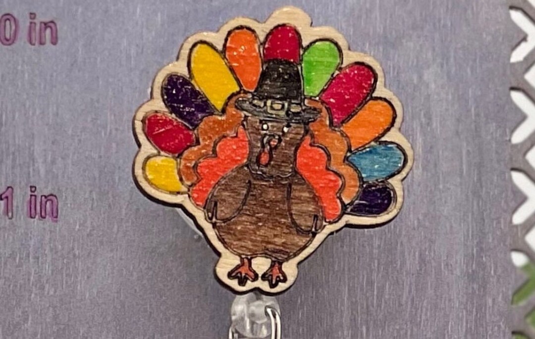 Thanksgiving Turkey. Retractable ID Badge Holder, - Etsy