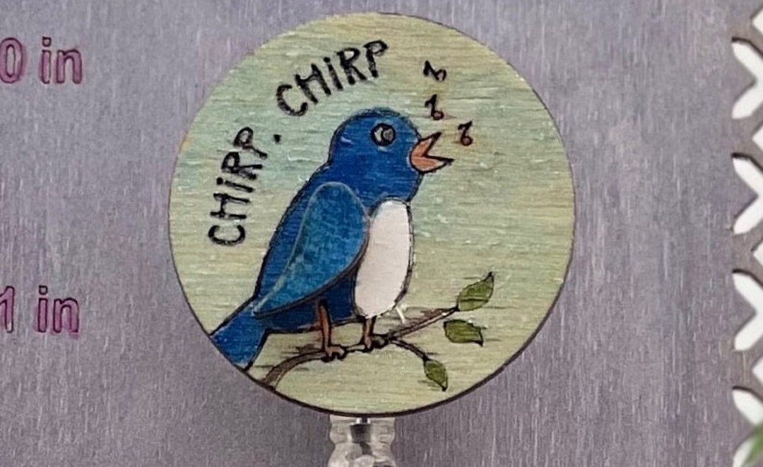 Bluebird Chirping Retractable ID Badge Holder - Etsy