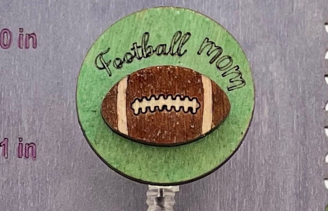 Football Mom Retractable ID Badge Holder - Etsy