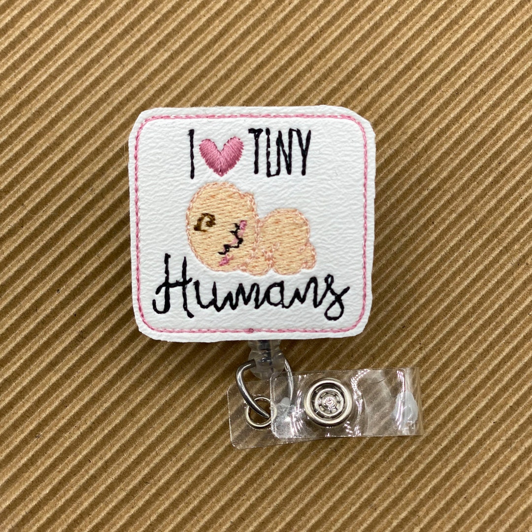 I Heart Tiny Humans Retractable Badge Reel - Etsy