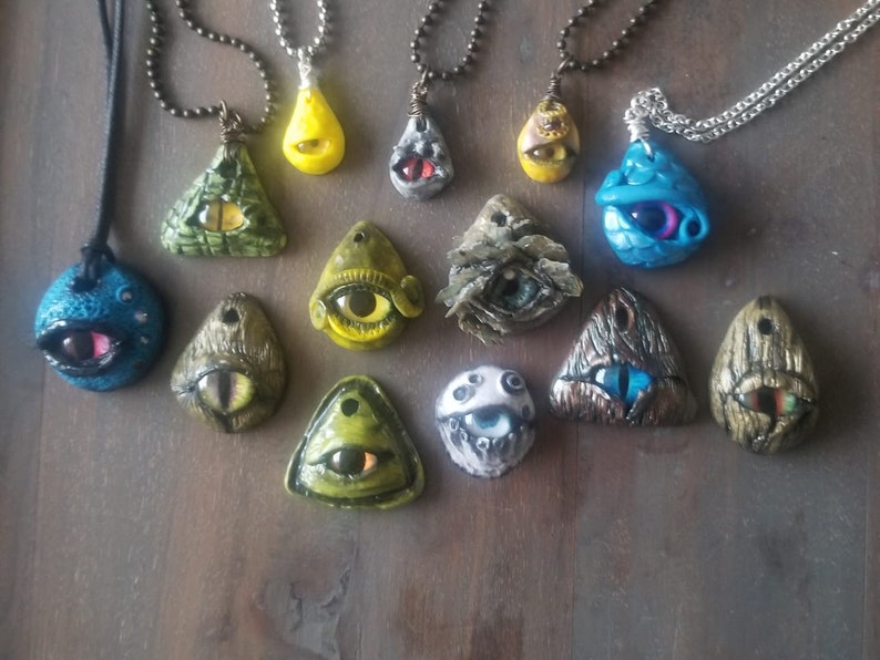 Brittle the Cave Monster Evil Eye Monster Eye-necklace | Etsy