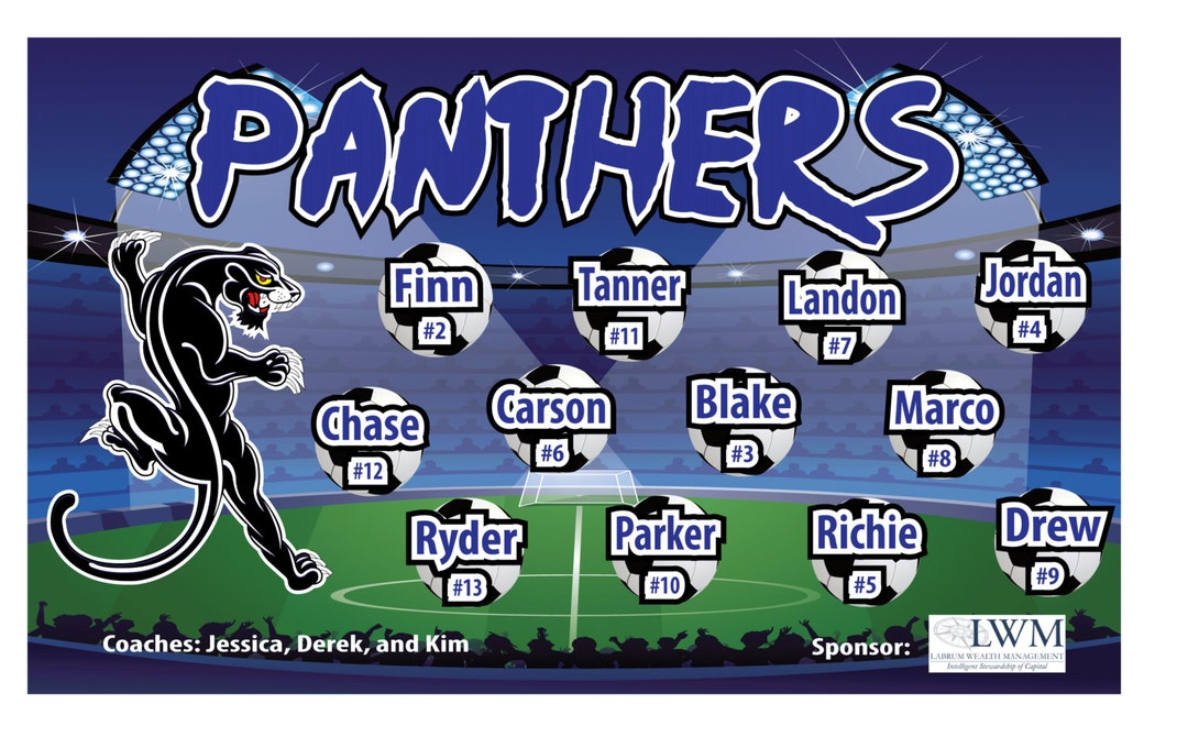 Soccer Banner! Custom Soccer Team Banners! Full Color Including Graphic ...