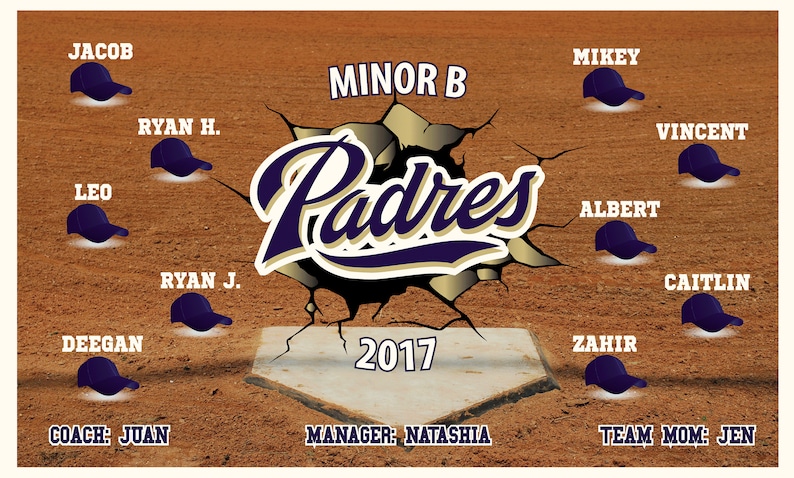 Baseball Banner Baseball Team Banner Custom Photo Banners - Etsy