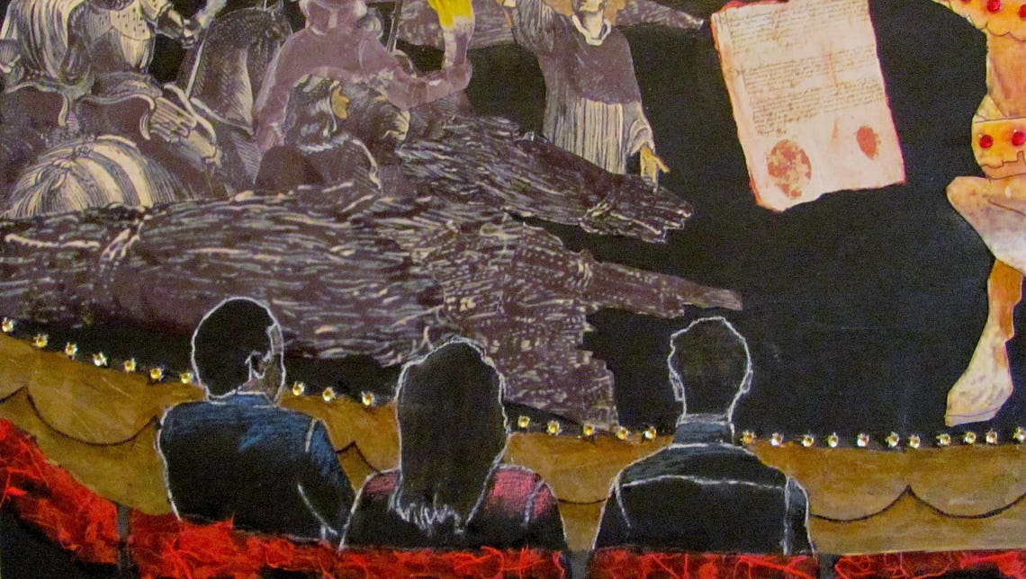 Joan of Arc Collage and Mixed Media on Wood St Joan as A - Etsy