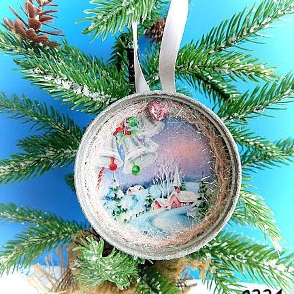 Mason Jar Lid Ornaments - Etsy