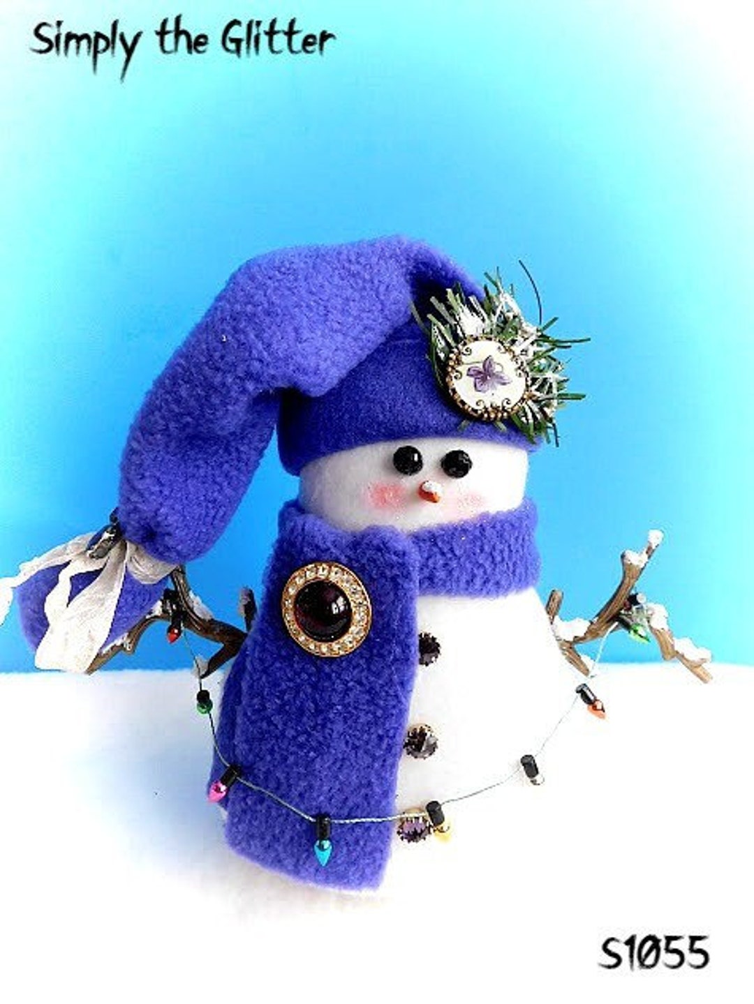 Handmade Fleece Snowman Decoration modesty, Winter Snowman, Snowman ...