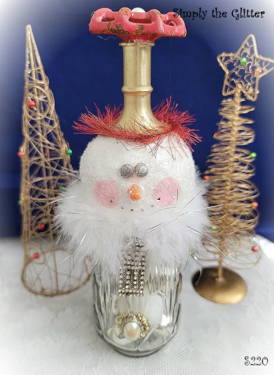 Vintage Glass Shaker Snowman Decoration santana, Vintage Glass Snowman ...